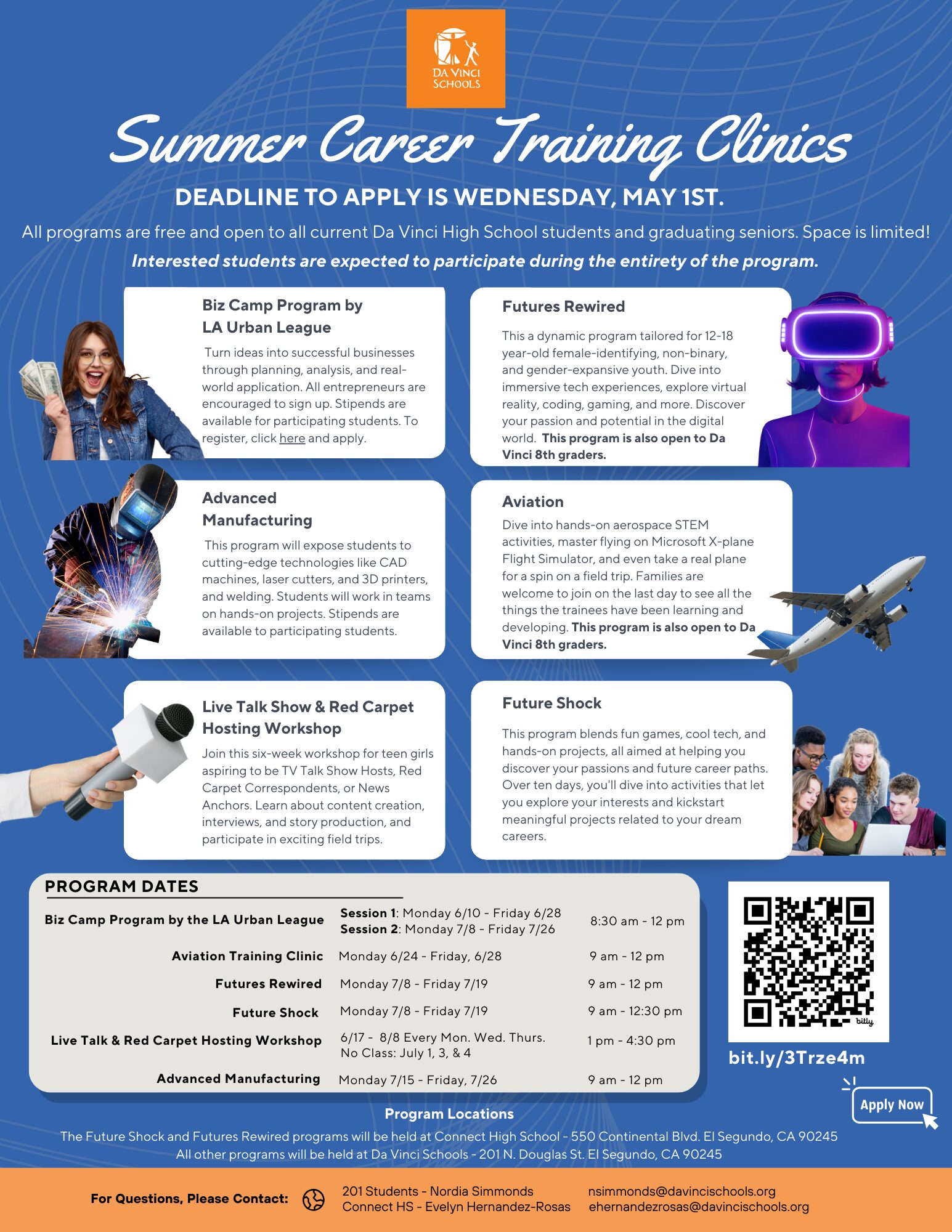 Summer Career Training Clinics-2024 – Da Vinci Connect High