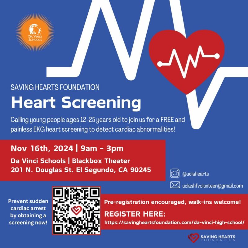 Health Event- Cardiac Screening – Da Vinci Connect High