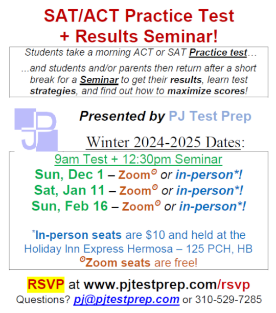Attention 10th and 11th graders: PJ Test Prep- SAT & ACT practice tests ...